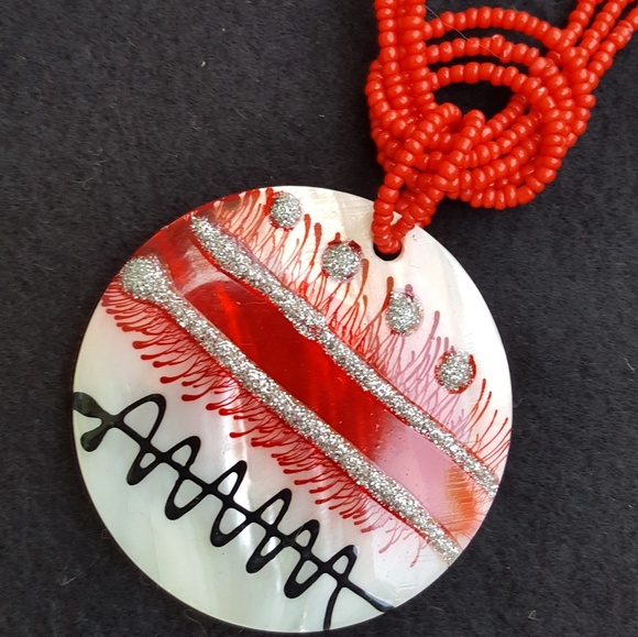 Jewelry | Hand Painted Shell Necklace | Poshmark
